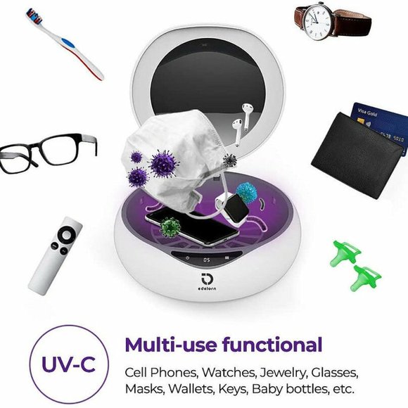 Edelorn | Cell Phones & Accessories | Sanitizing Uv 36 Degree Rotating Wireless Phone Charger ...